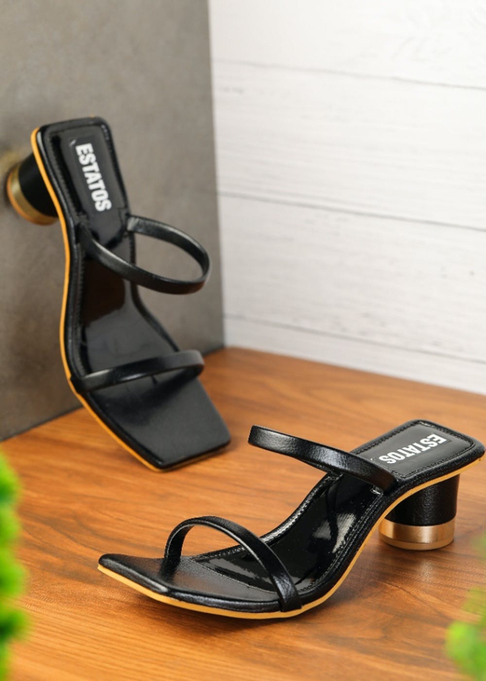 Get Open Toe Black Block Heels at ₹ 749 | LBB Shop