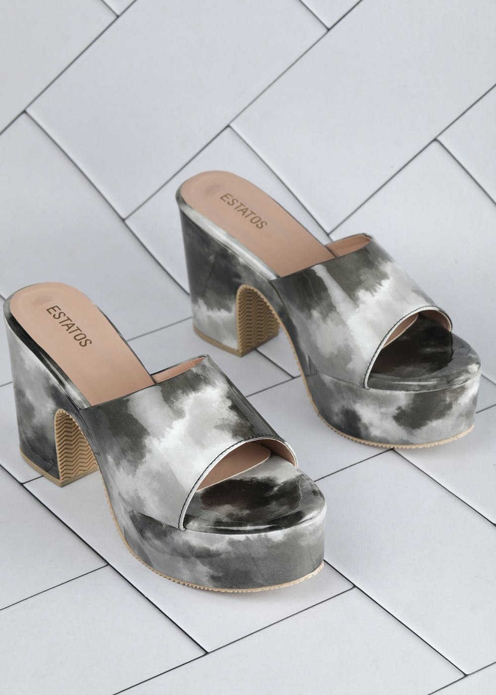 Get Pu Grey Colour Open Toe Platform Heel Wedges at ₹ 1299 | LBB Shop