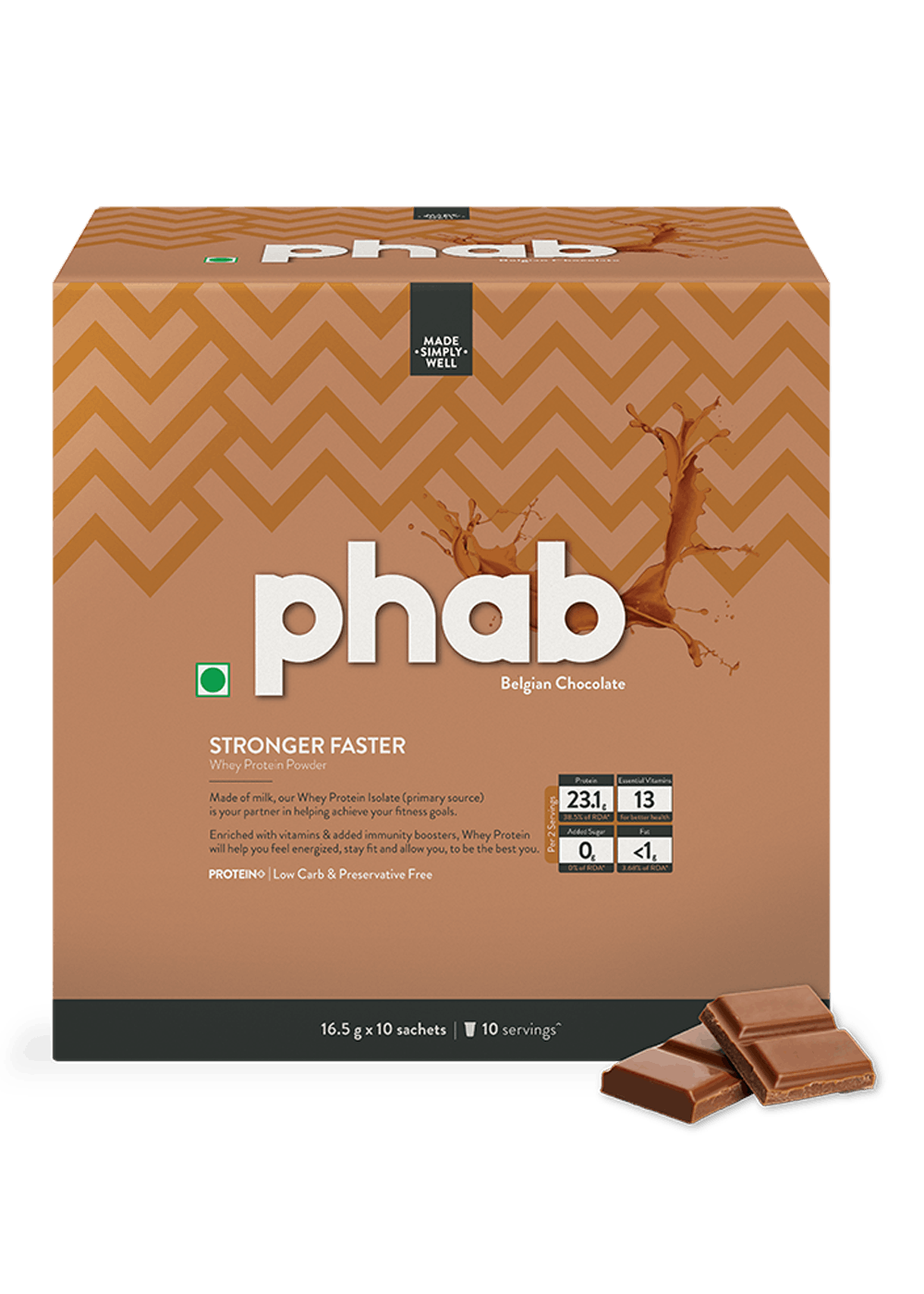 Get Protein Powder – Belgian Chocolate – 10 Sachets at ₹ 420 | LBB Shop