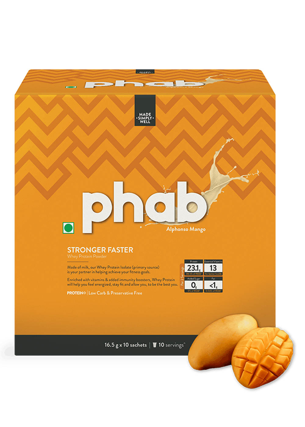 Get Protein Powder – Alphonso Mango – 10 Sachets at ₹ 420 | LBB Shop
