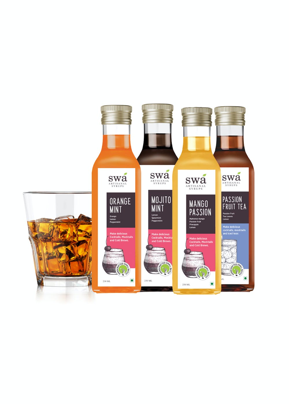Get Rum Cocktail Mixer Comb - Pack of 4 Syrups (250ml x 4) at ₹ 1200 ...