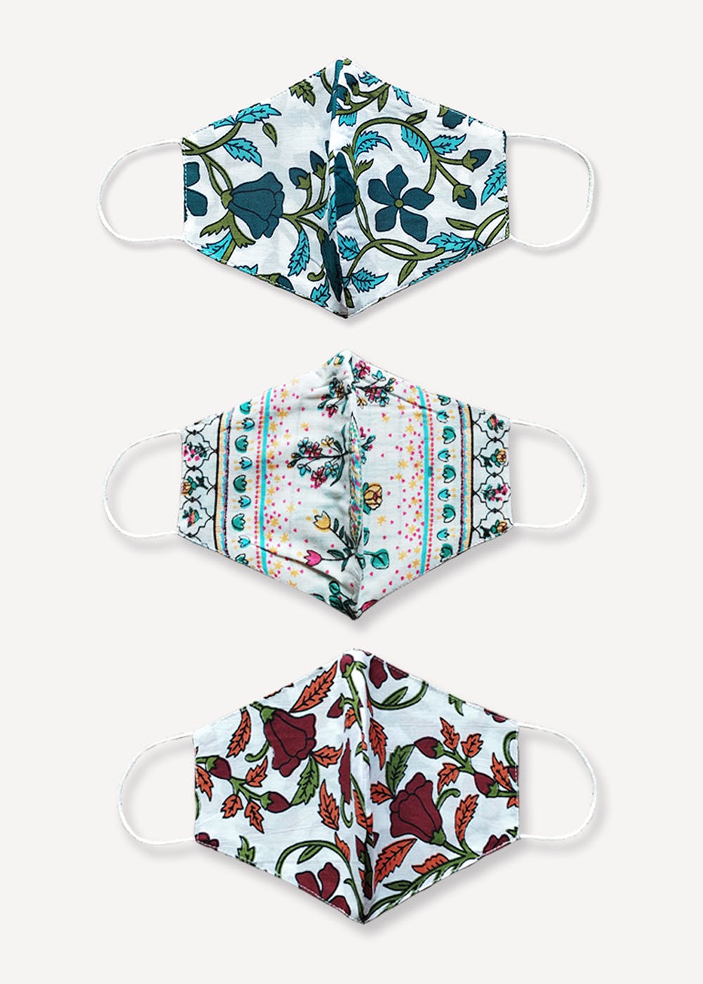 Get Floral Gypsy Mask- Set of 3 at ₹ 450 | LBB Shop
