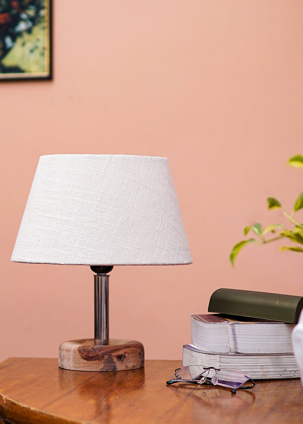 Get Edra Table Lamp with Textured Off-White Conical Shade at ₹ 1790 ...