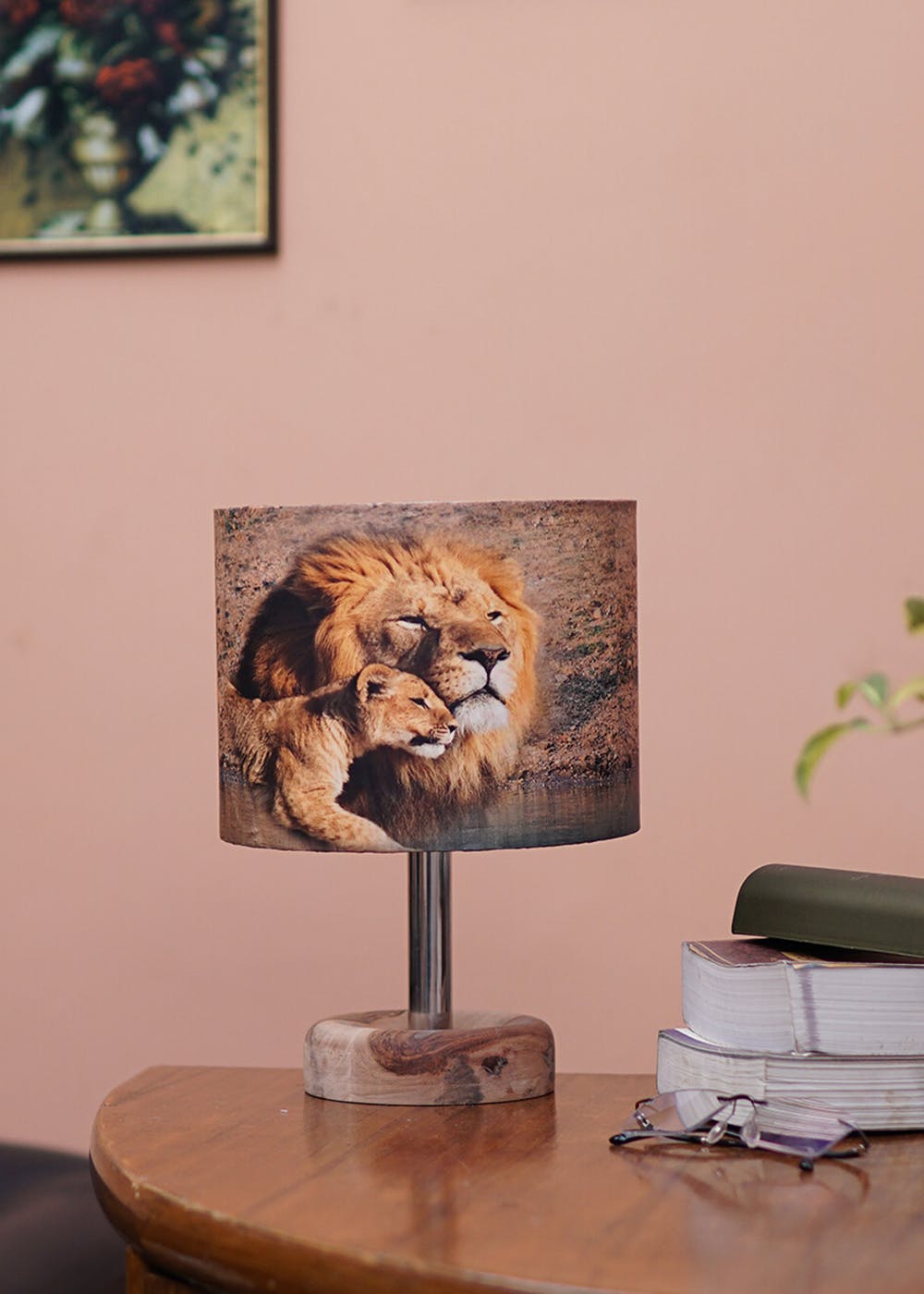 Get Edra Table Lamp with Lion Printed Shade at ₹ 1790 | LBB Shop