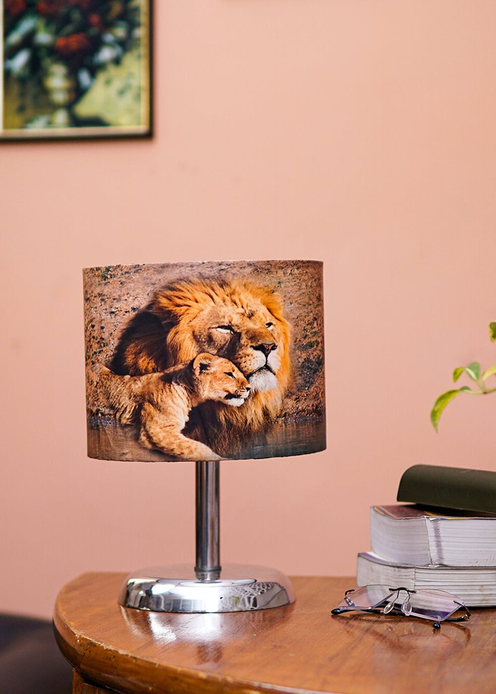 Get Levi Table Lamp with Lion Printed Shade at ₹ 2290 | LBB Shop