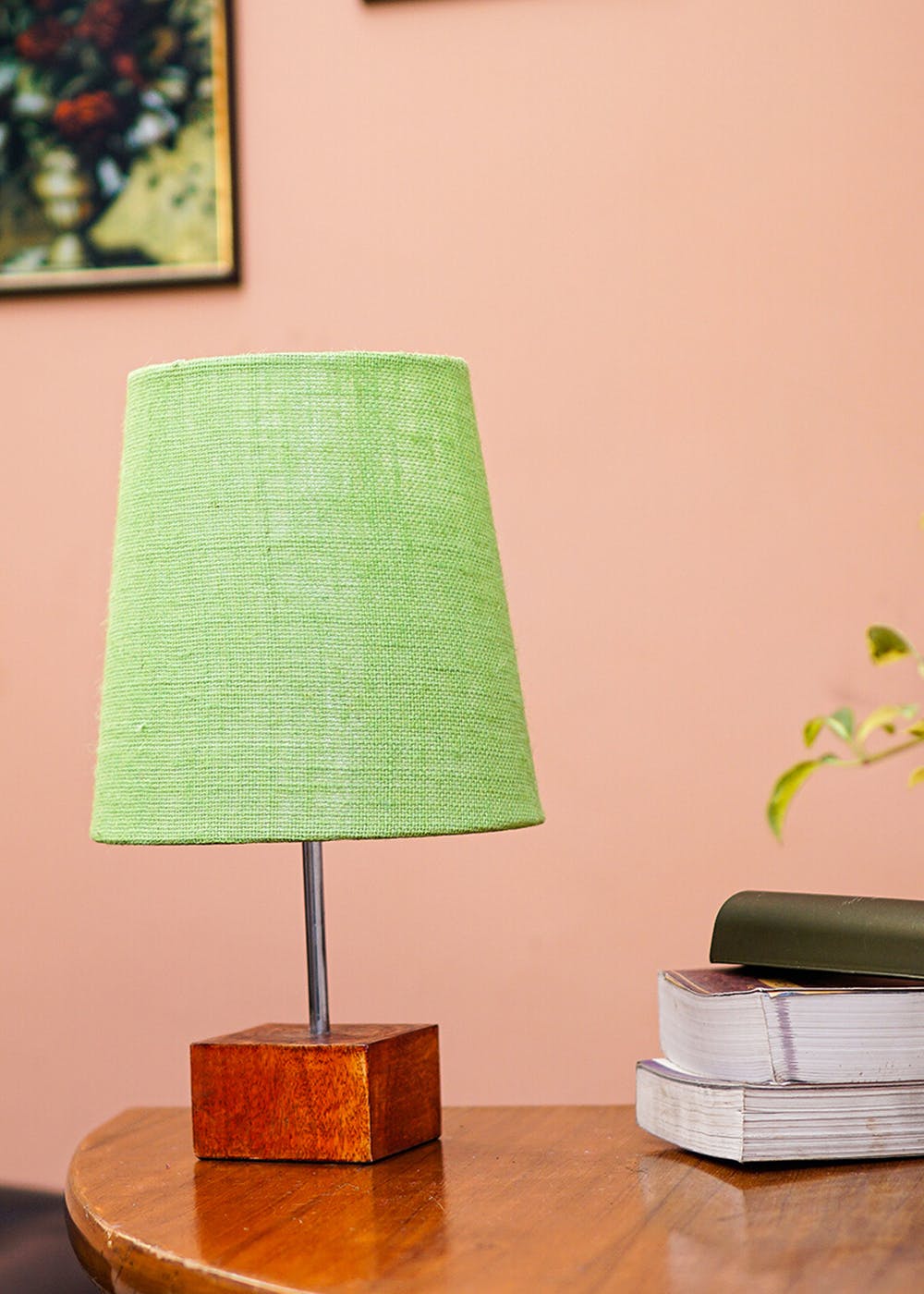 Get Ema Table Lamp with Light Green Drum Shade at ₹ 2390 | LBB Shop