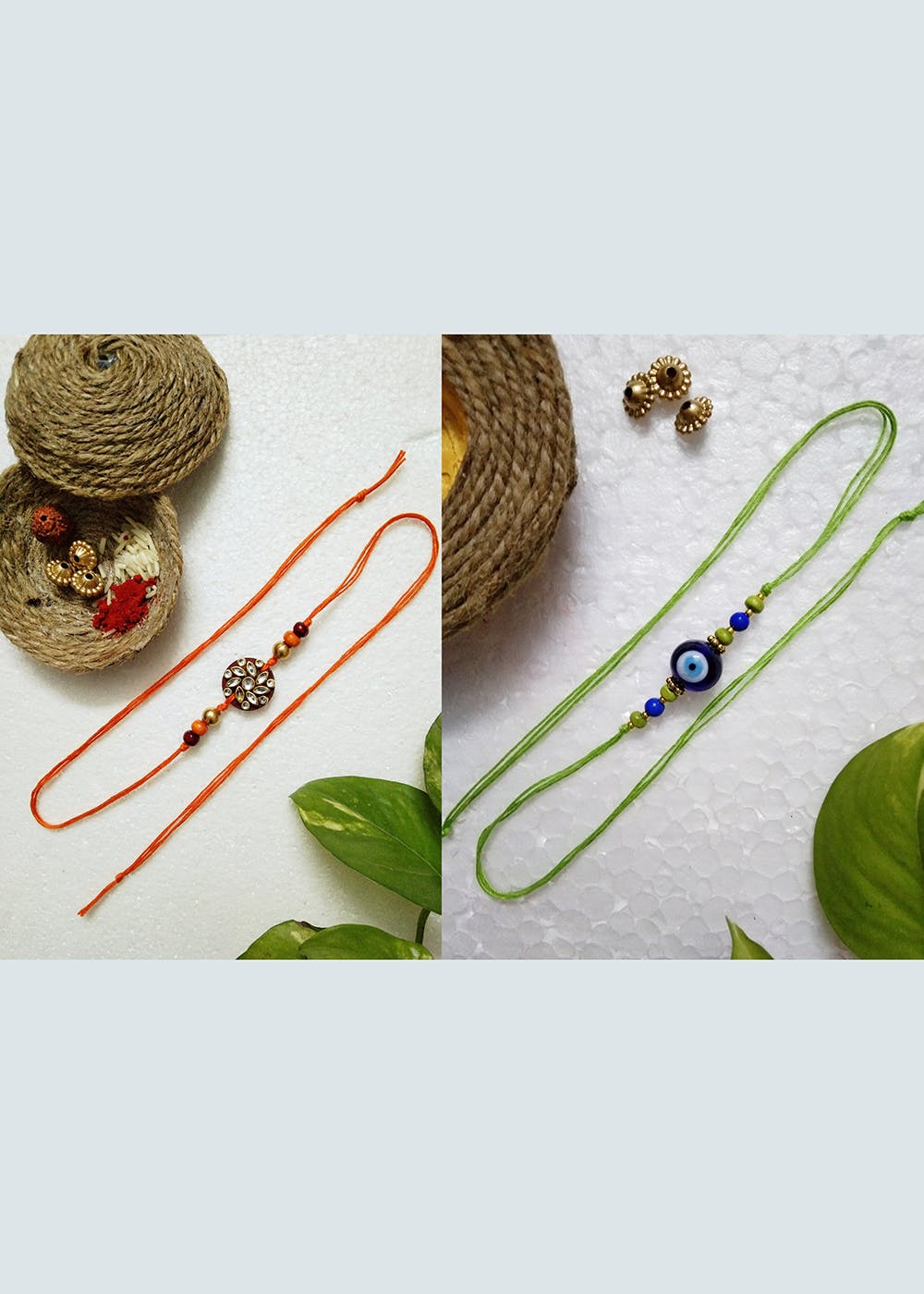 Get Maroon Eye Round Dhaga And Lime Evil Eye Dhaga at ₹ 290 | LBB Shop