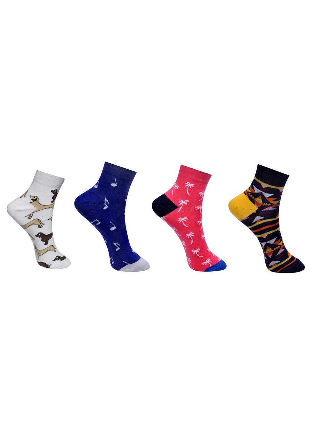 Get Pack of 4 Knitted Design Ankle Length Socks at ₹ 450 | LBB Shop