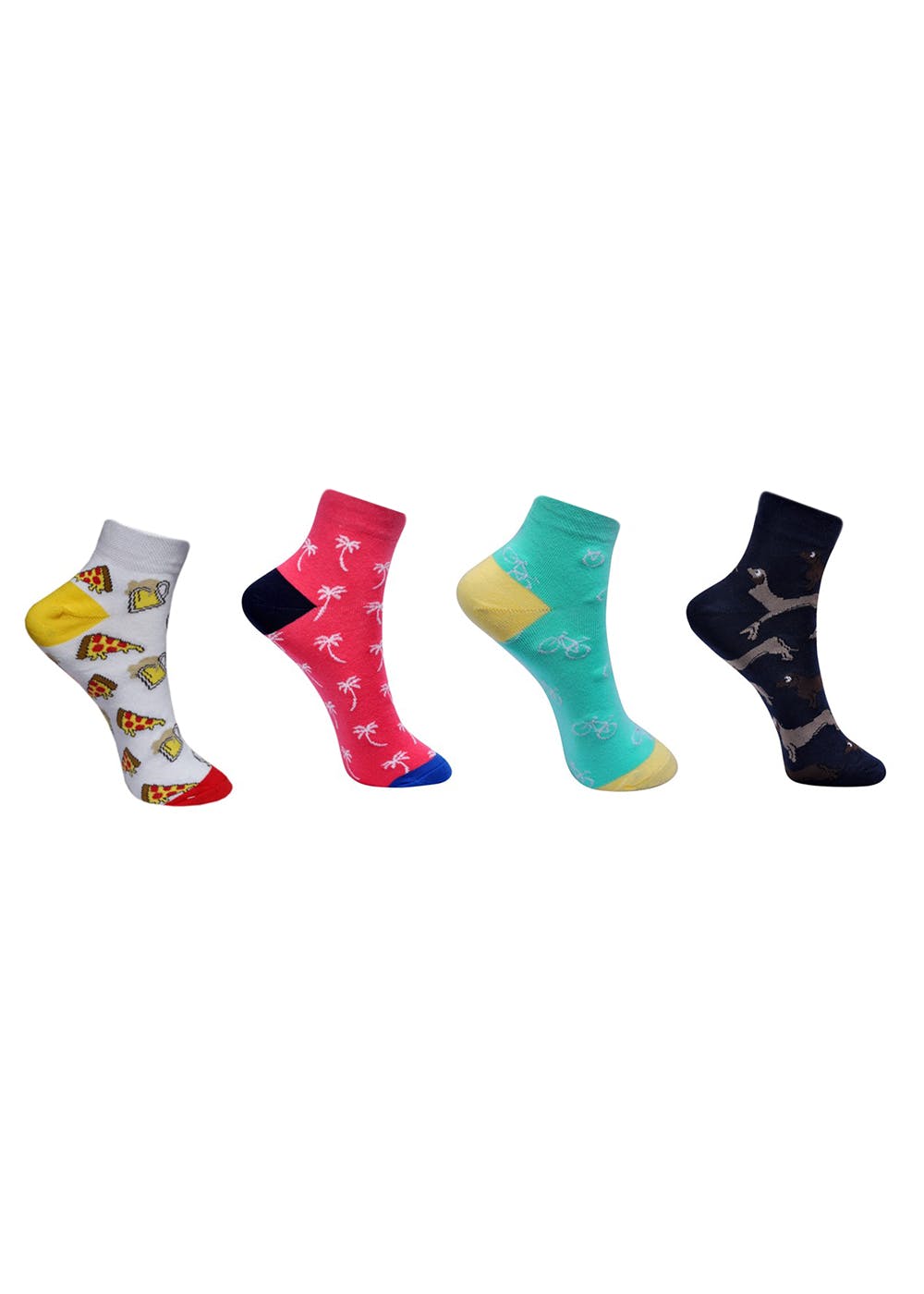 Get Set of 4 Ankle Length Multi Coloured Socks at ₹ 450 | LBB Shop