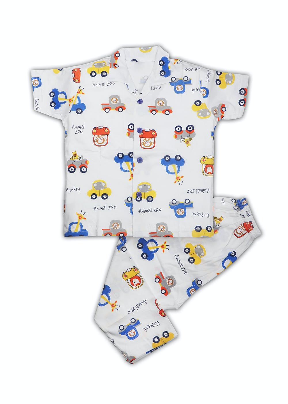 Get Multi Car Printed Nightsuit Set at ₹ 599 | LBB Shop