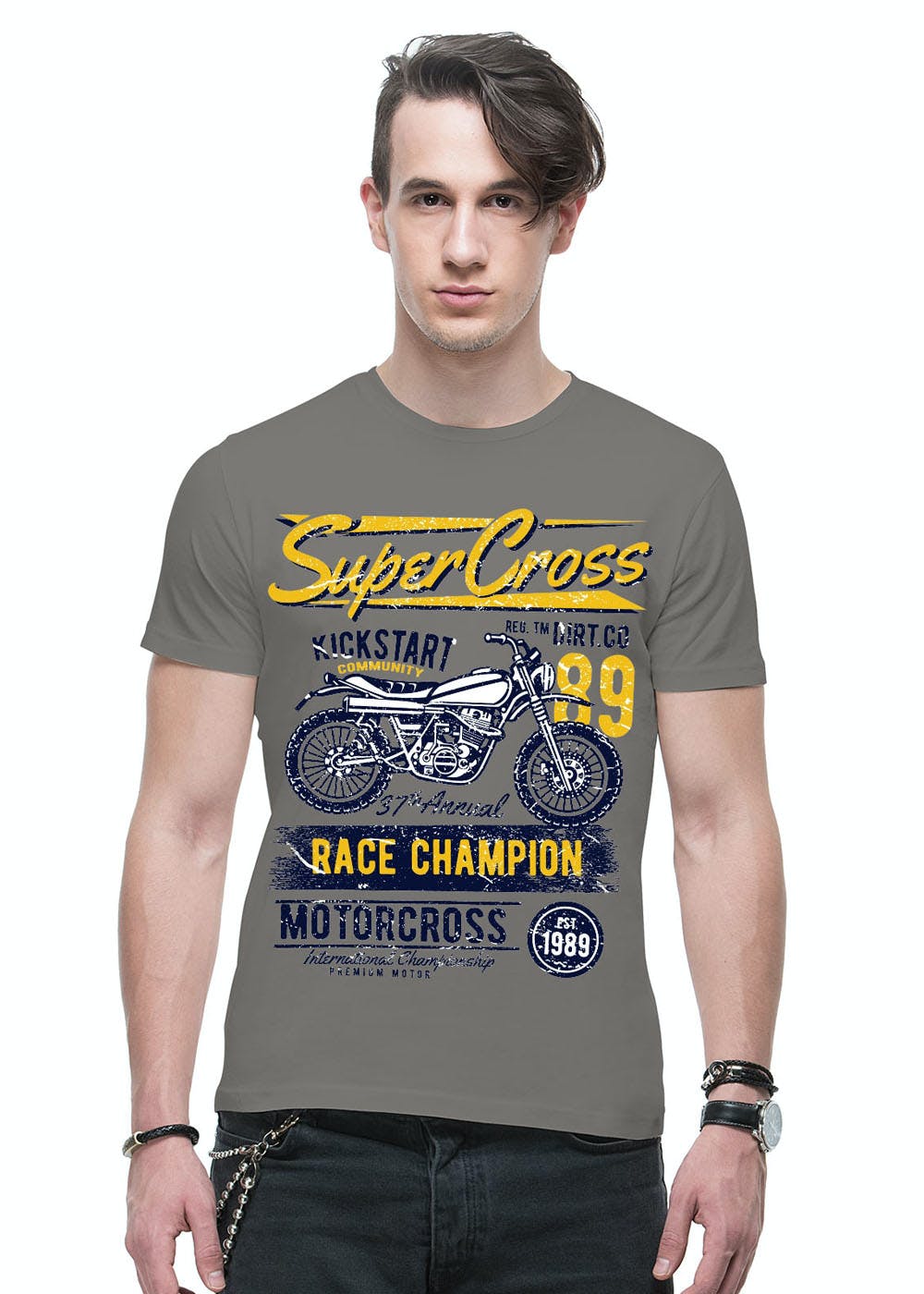 Get Super Cross Biker Graphic T-shirt at ₹ 899 | LBB Shop