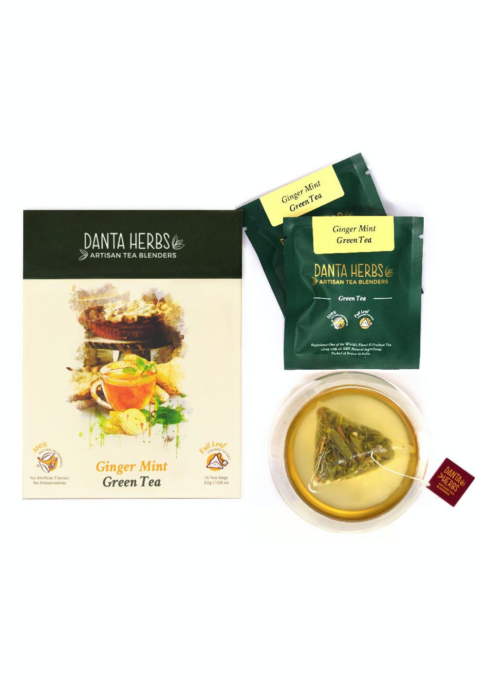 Get Ginger Mint Green Tea bag at ₹ 249 | LBB Shop
