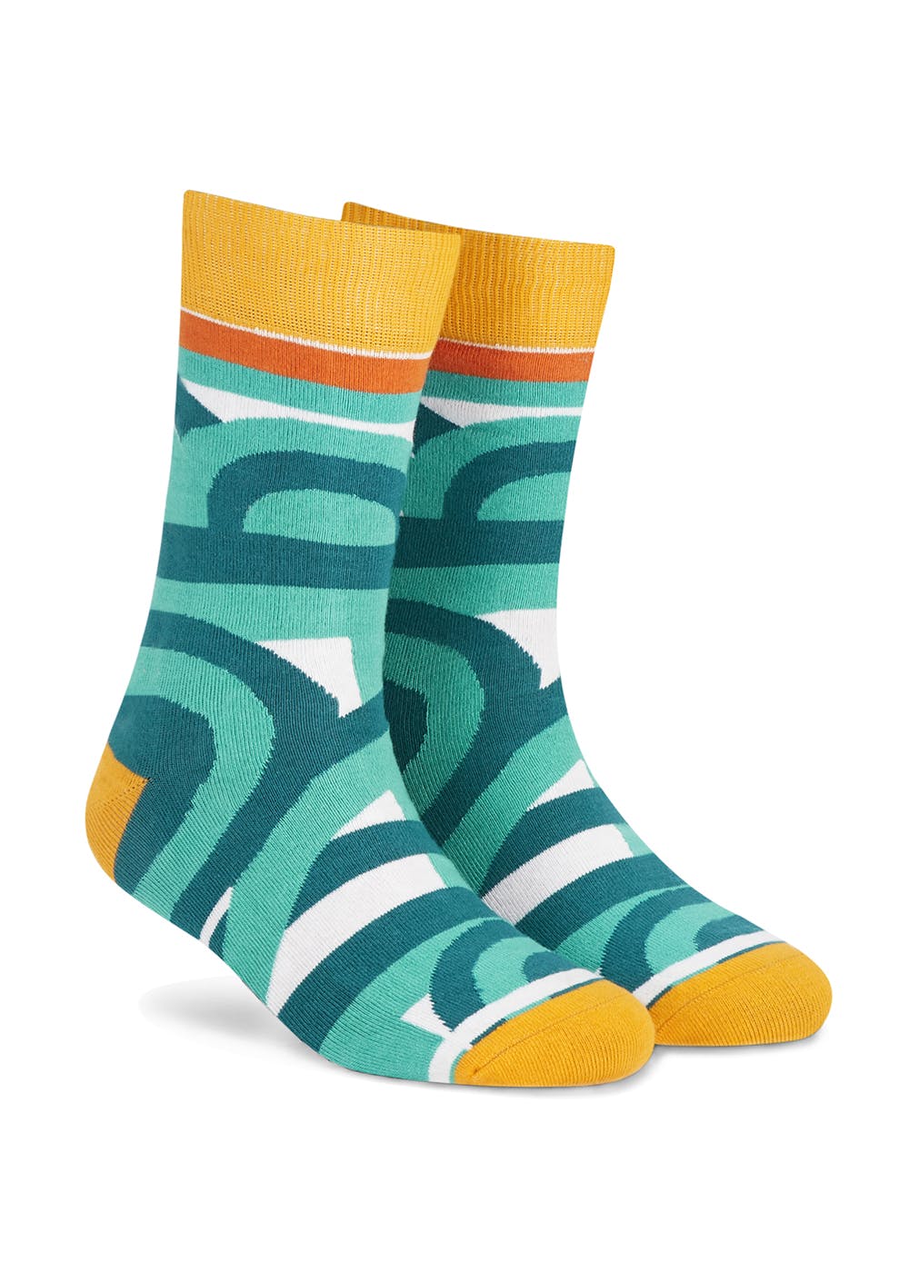Get Two-Tone Maze Pattern Crew Socks at ₹ 269 | LBB Shop