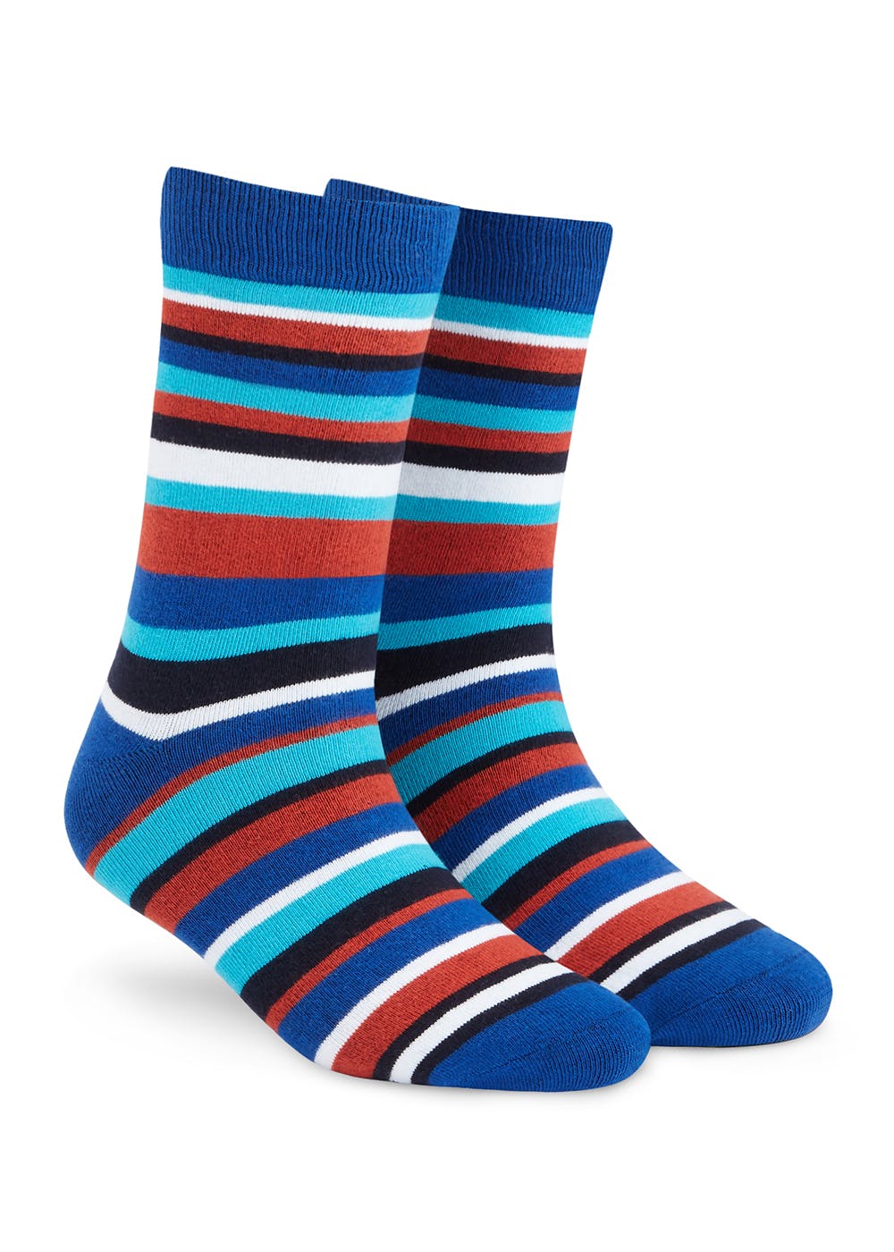 Get Multicoloured Stripes Crew Socks at ₹ 269 | LBB Shop