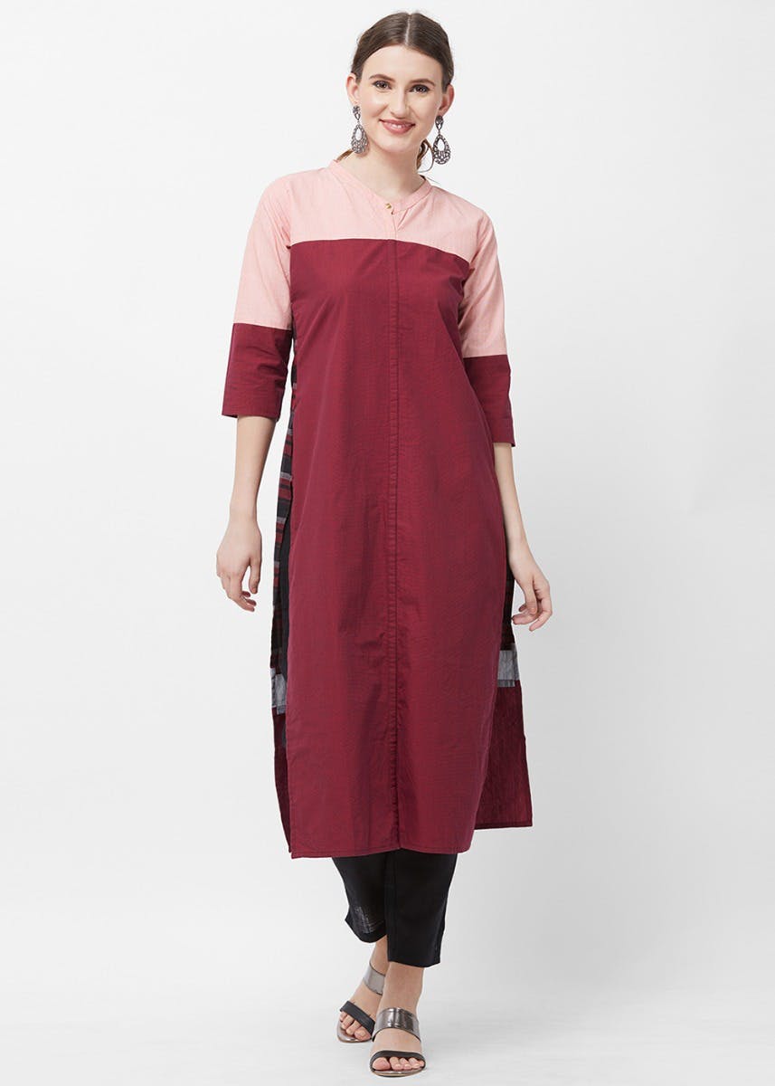 Get Back Print Two-Tone Tunic at ₹ 909 | LBB Shop
