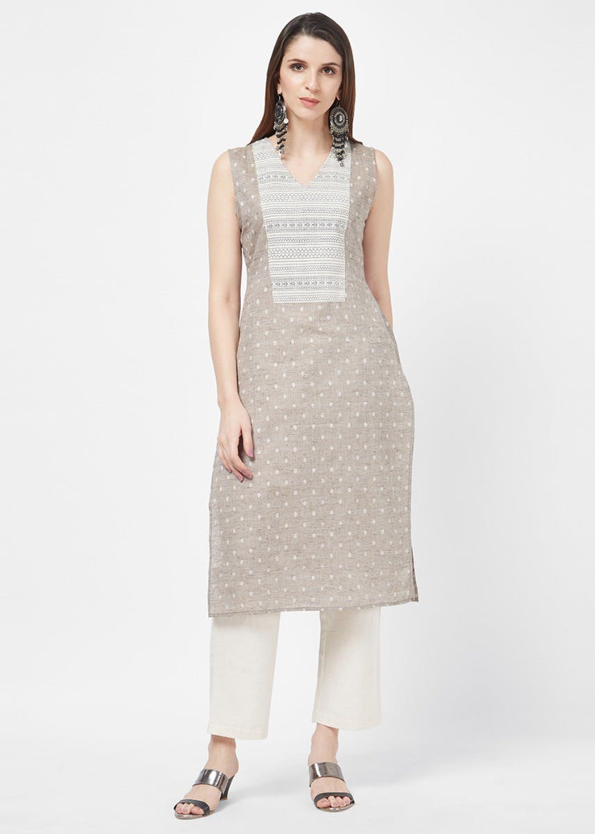 Get Aztec Print Yoke Woven Pattern Tunic at ₹ 839 | LBB Shop