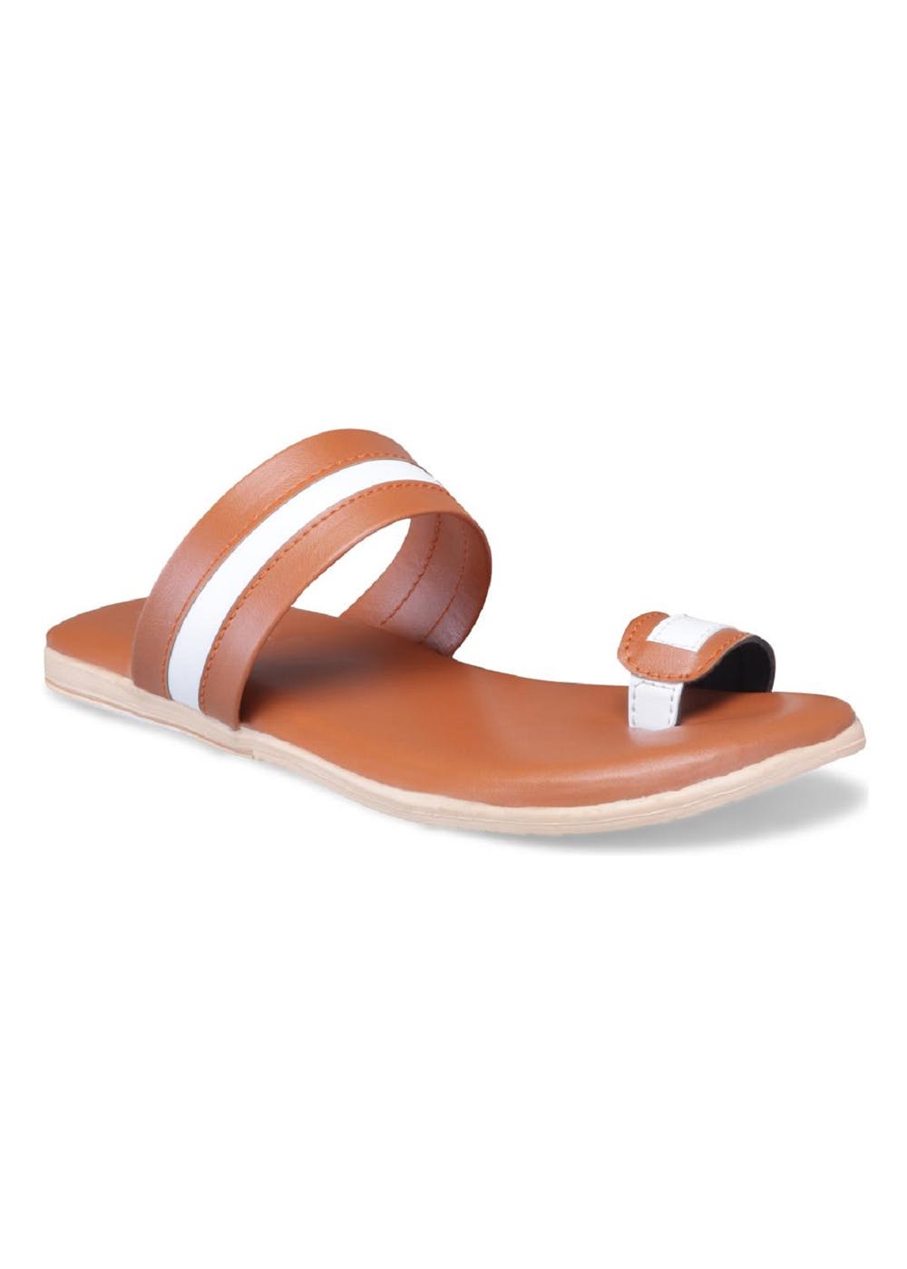 Get Two Tone One Toe Leatherette Slippers at ₹ 549 | LBB Shop