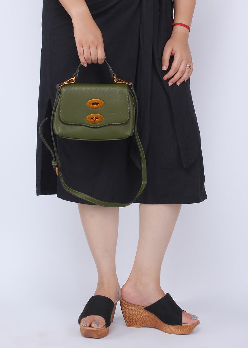 Get Dual Golden Lock Cross-Body at ₹ 1000 | LBB Shop