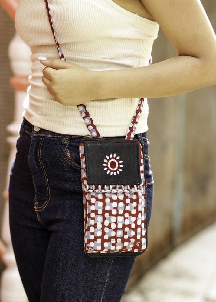 Get Multi Square Print Mobile Sling at ₹ 825 | LBB Shop