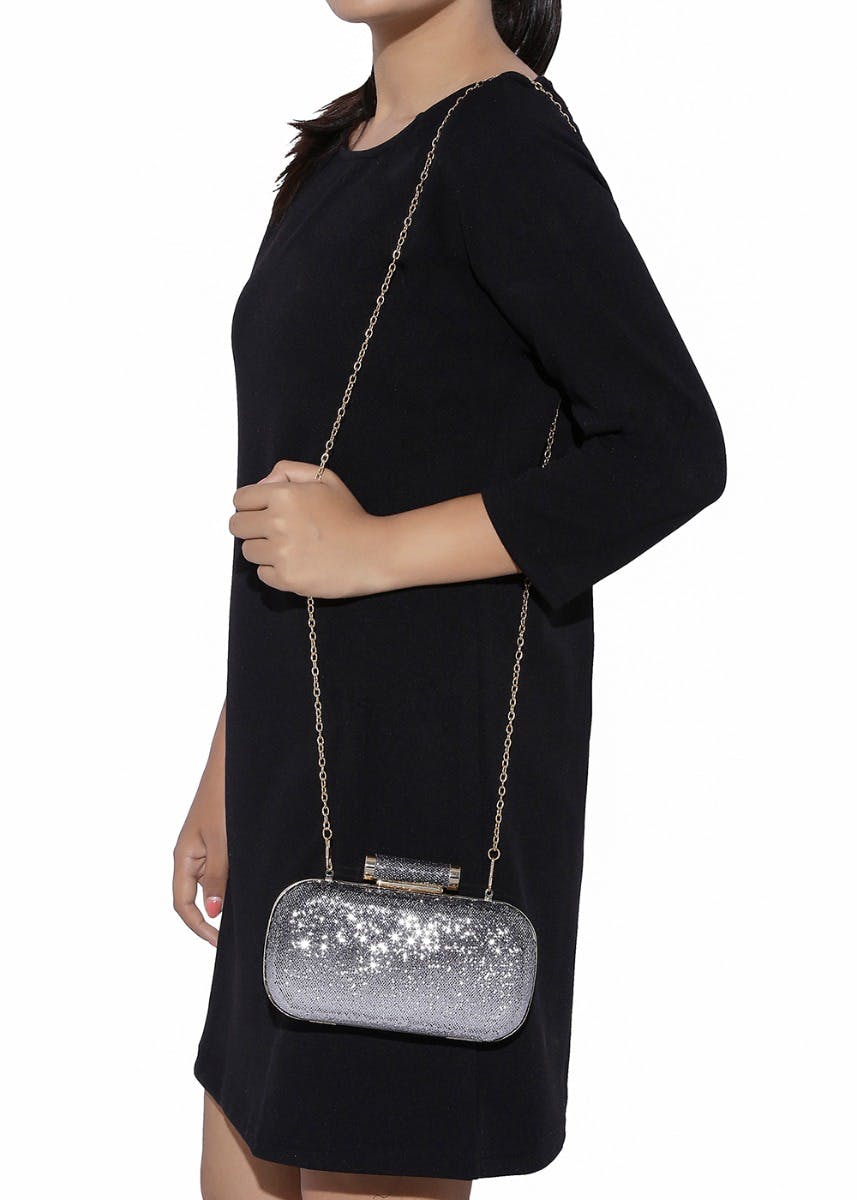 Get Shiny Party Rectangular Box Clutch at ₹ 1835 | LBB Shop