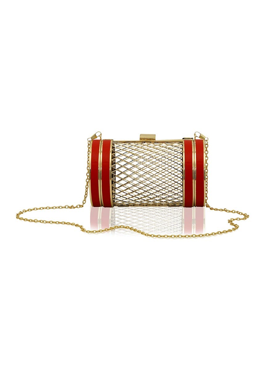 Get Metal Cage Detail Round Clutch at ₹ 2070 | LBB Shop