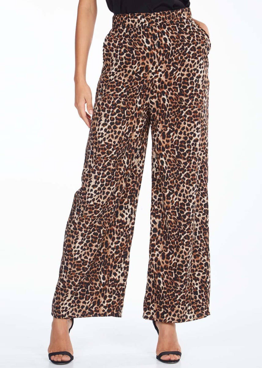Get Animal Printed Wide Leg Pants at ₹ 1070 | LBB Shop