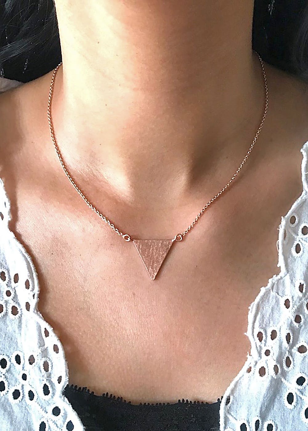 Get Rose Gold Plated Inverted Triangle Pendant at ₹ 1000 | LBB Shop