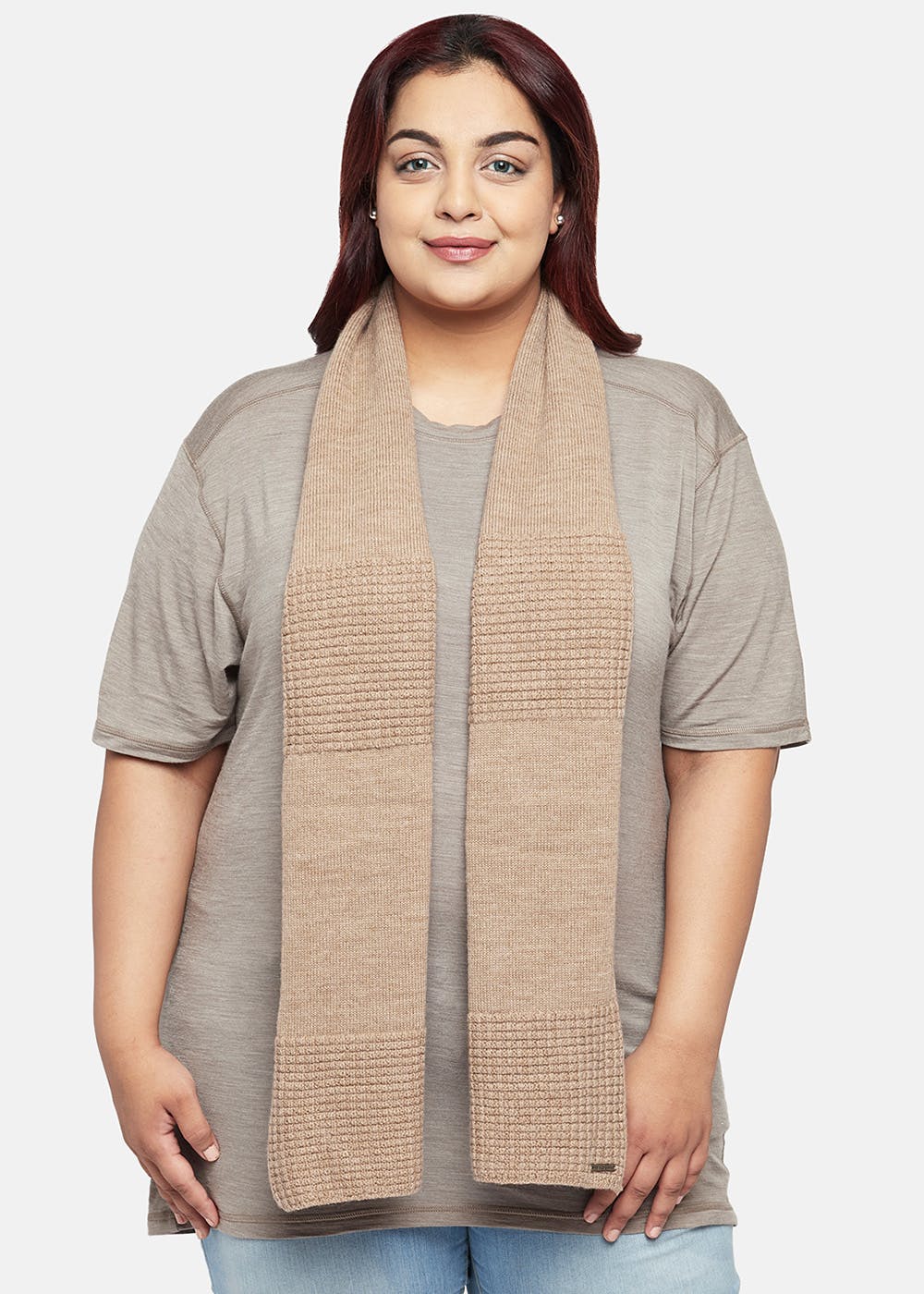 Get Solid Waffle Knit Muffler at ₹ 1290 | LBB Shop