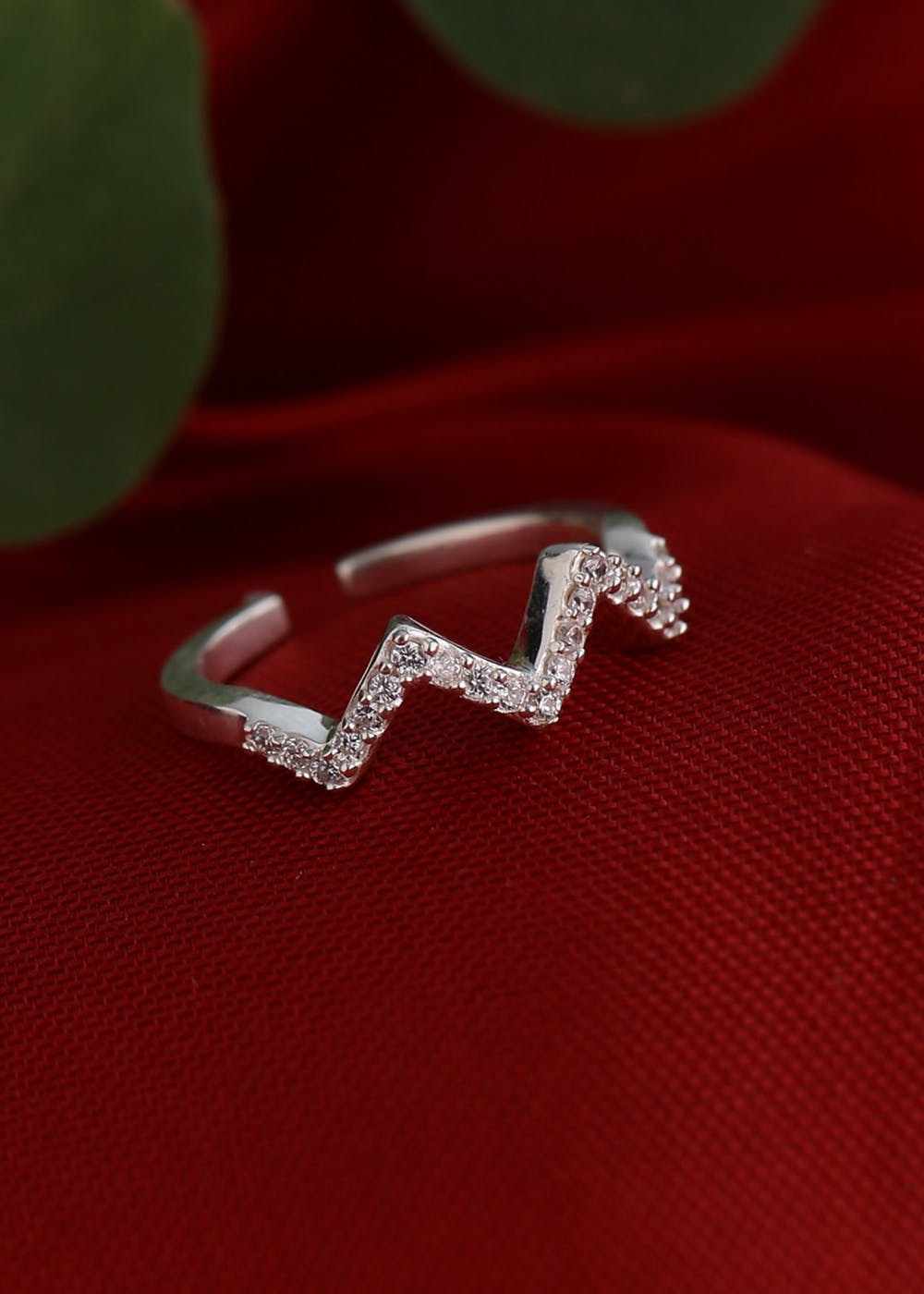 Get Sterling Silver Zig Zag Ring at ₹ 750 | LBB Shop
