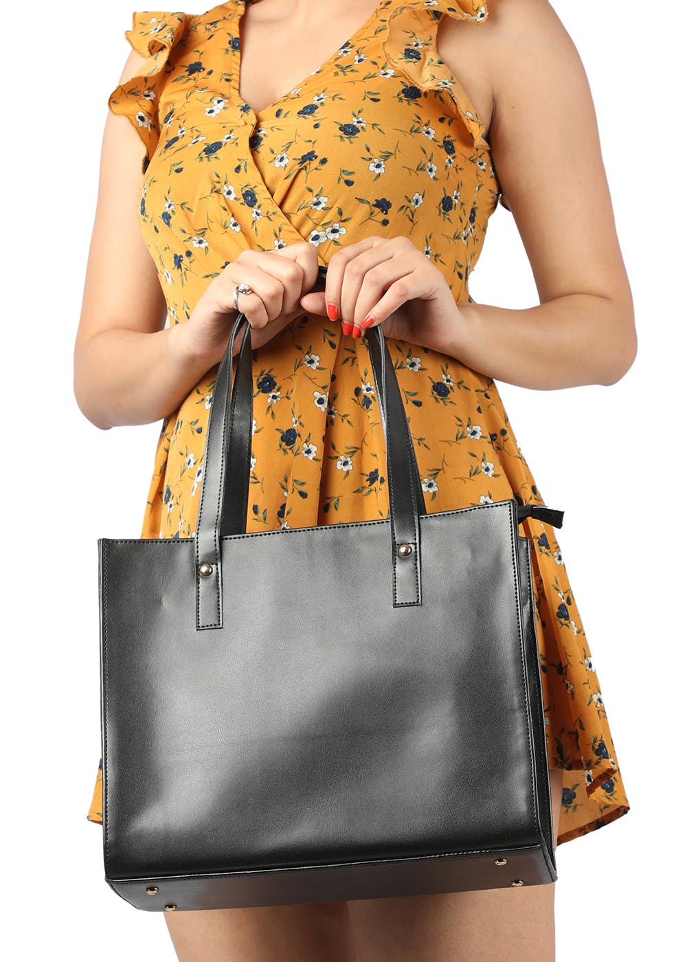 Get Solid Structured Box Tote at ₹ 1250 | LBB Shop