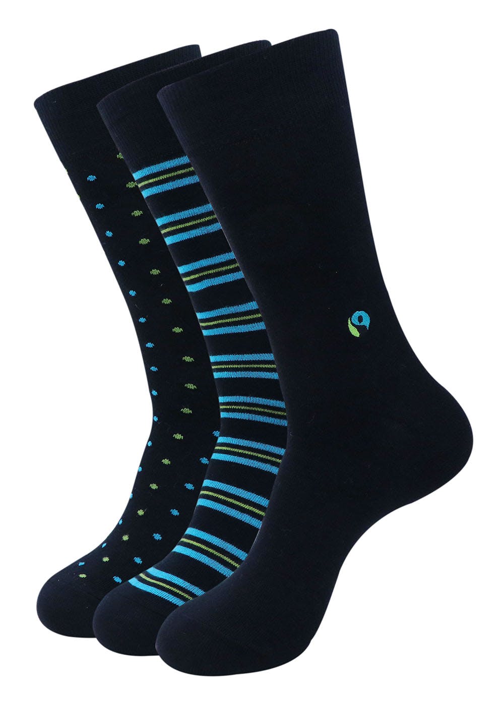 Get Set of 3 Striped, Dotted & Embroidered Crew Socks at ₹ 539 | LBB Shop