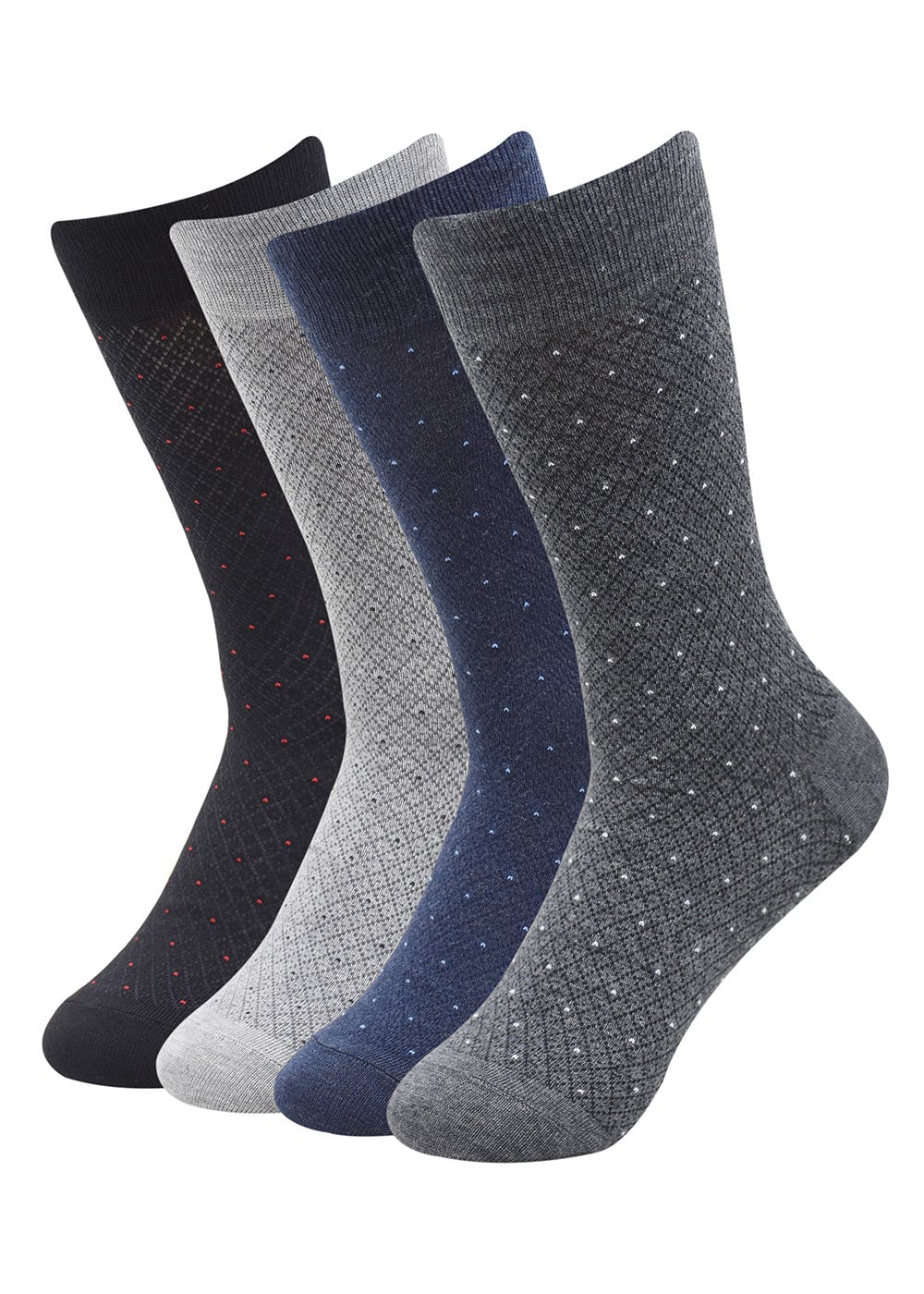 Get Set of 4 Polka Dotted Modal Crew Socks at ₹ 599 | LBB Shop