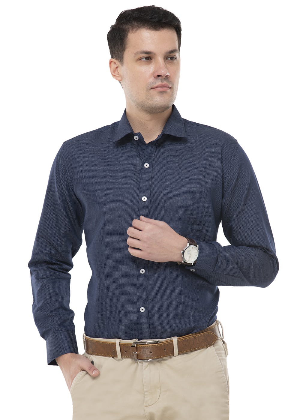 Get Miniature Dotted Navy Shirt at ₹ 799 | LBB Shop