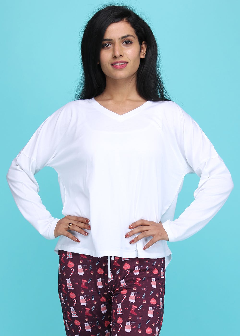 Get Solid White Full Sleeves Boxy Top at ₹ 790 | LBB Shop