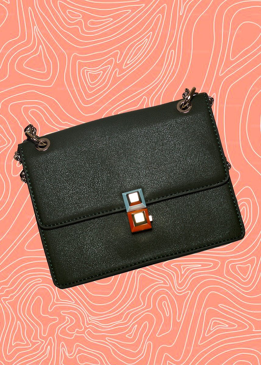 Get Pyramid Lock Detail Solid Cross-Body at ₹ 1200 | LBB Shop