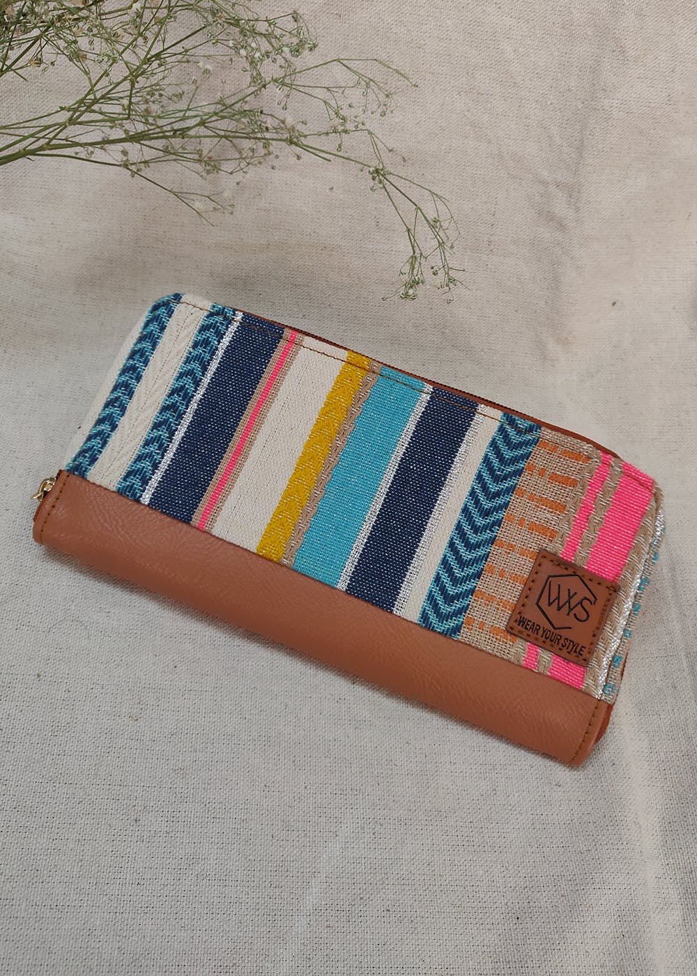 Get Multicoloured Woven Striped Long Wallet at ₹ 800 | LBB Shop