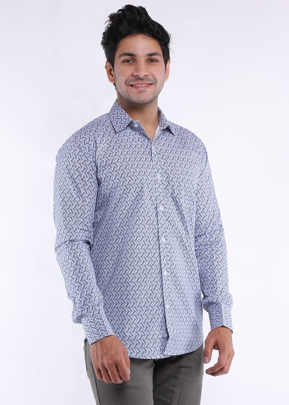 Get Two-Tone Chevron Print Shirt at ₹ 699 | LBB Shop