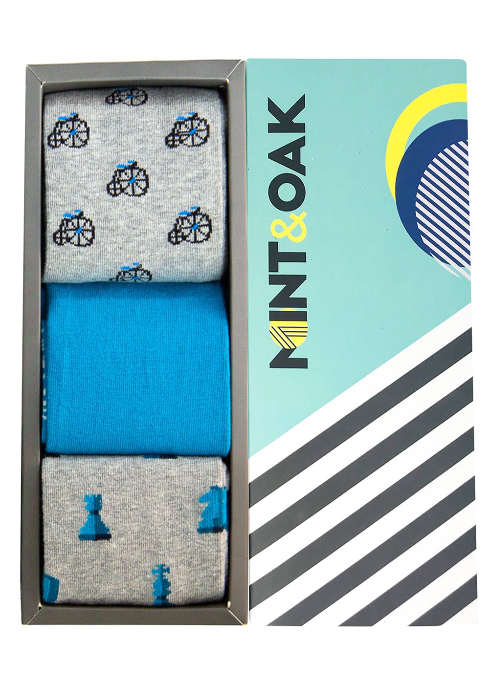 Get Giftbox of 2 Printed & 1 Solid Crew Socks at ₹ 999 | LBB Shop