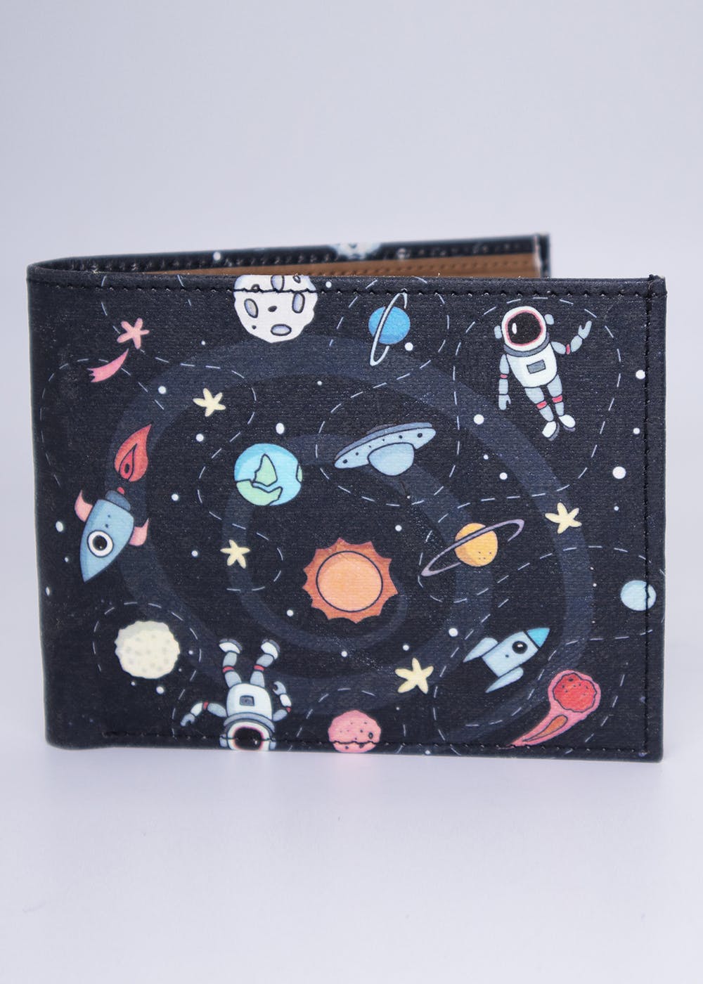 Get Space Graphic Navy Vegan Wallet at ₹ 795 | LBB Shop