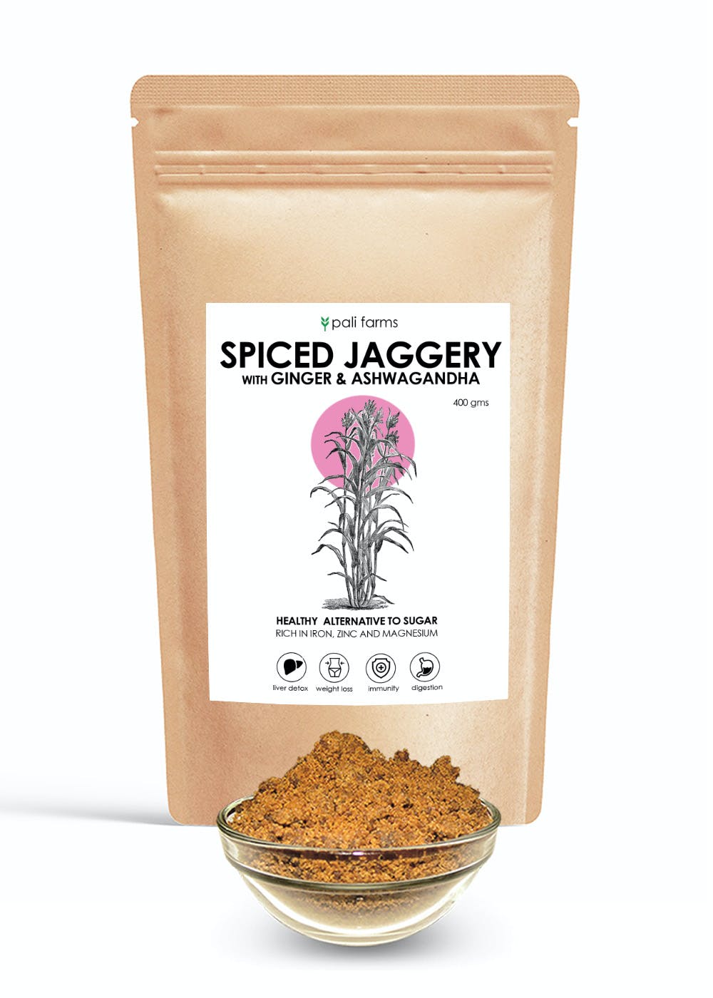 Get Spice Jaggery With Ginger & Ashwagandha (400g) at ₹ 199 | LBB Shop