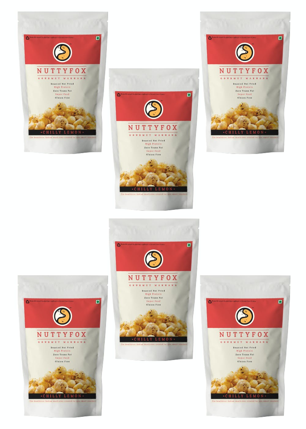 Get Chilly Lemon Gourmet Makhana - Pack of 6 (240g) at ₹ 480 | LBB Shop