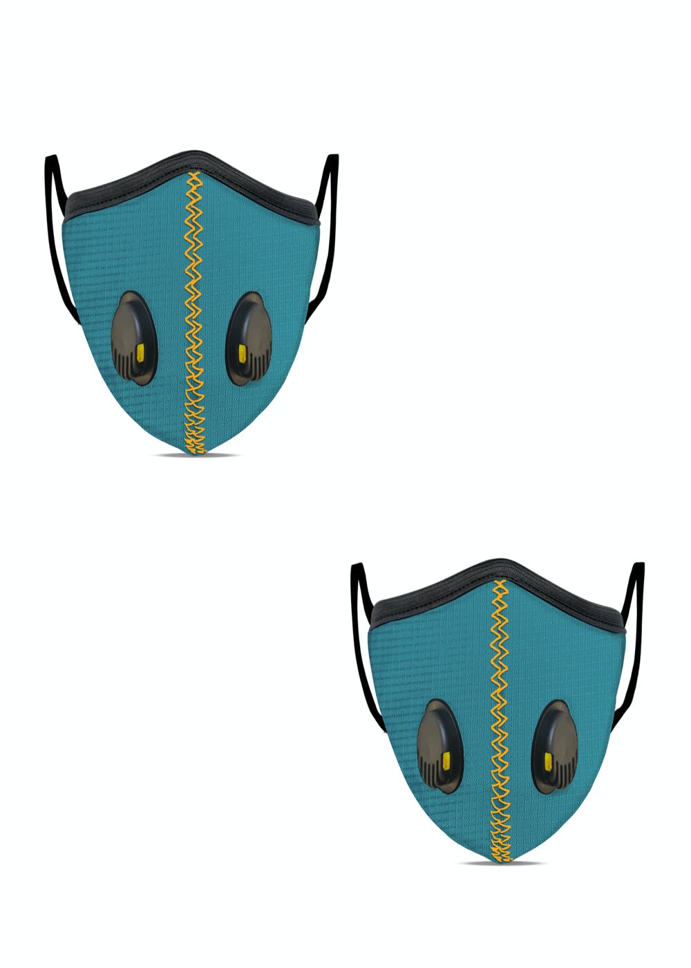 Get Teal N95 Outdoor Face Mask With Dual Respirators(Pack Of 2) at ...