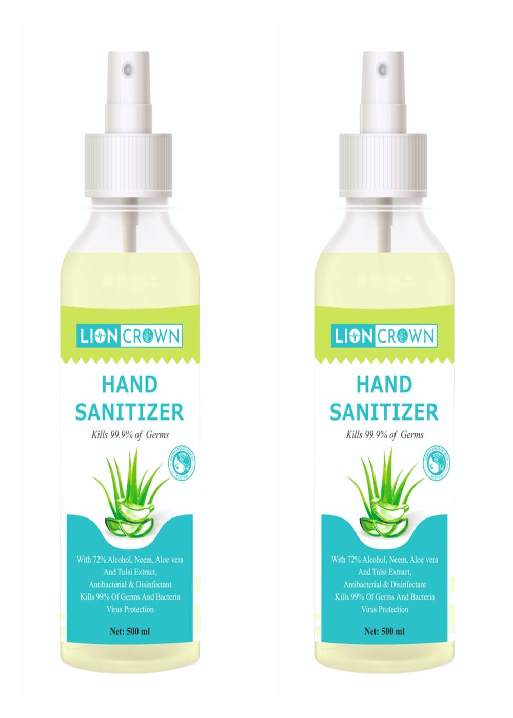 Get Herbal Neem, Tulsi, Aloe-Vera Hand Rub Spray Sanitizer (Pack 2 ...