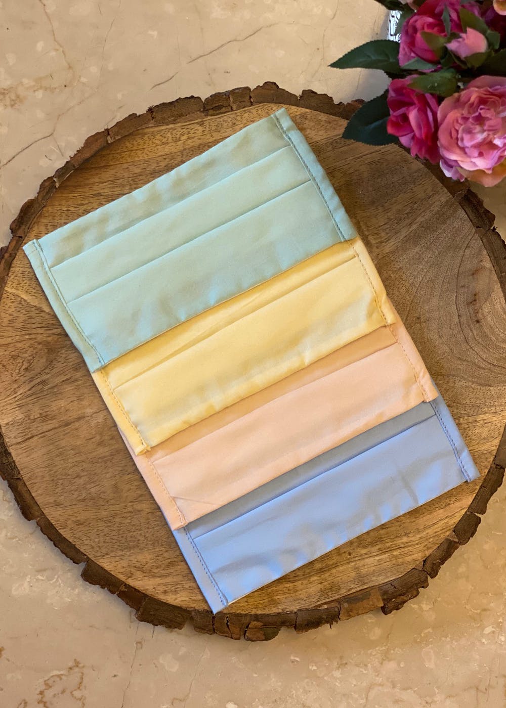 Get Solid Pastel 2-Ply Masks Combo - Set of 4 at ₹ 490 | LBB Shop