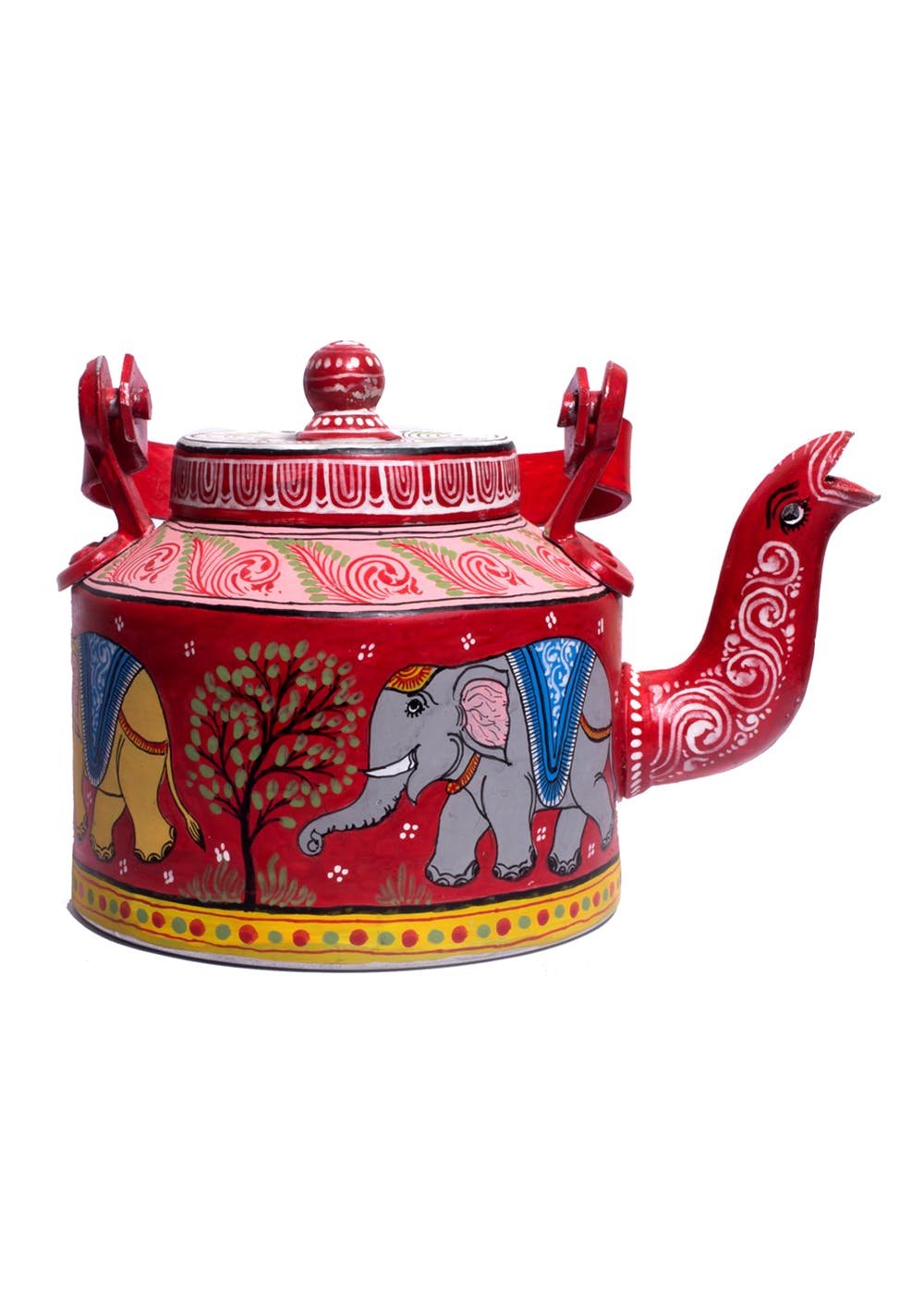 Get Red Pattachitra Elephant Kettle at ₹ 1800 | LBB Shop