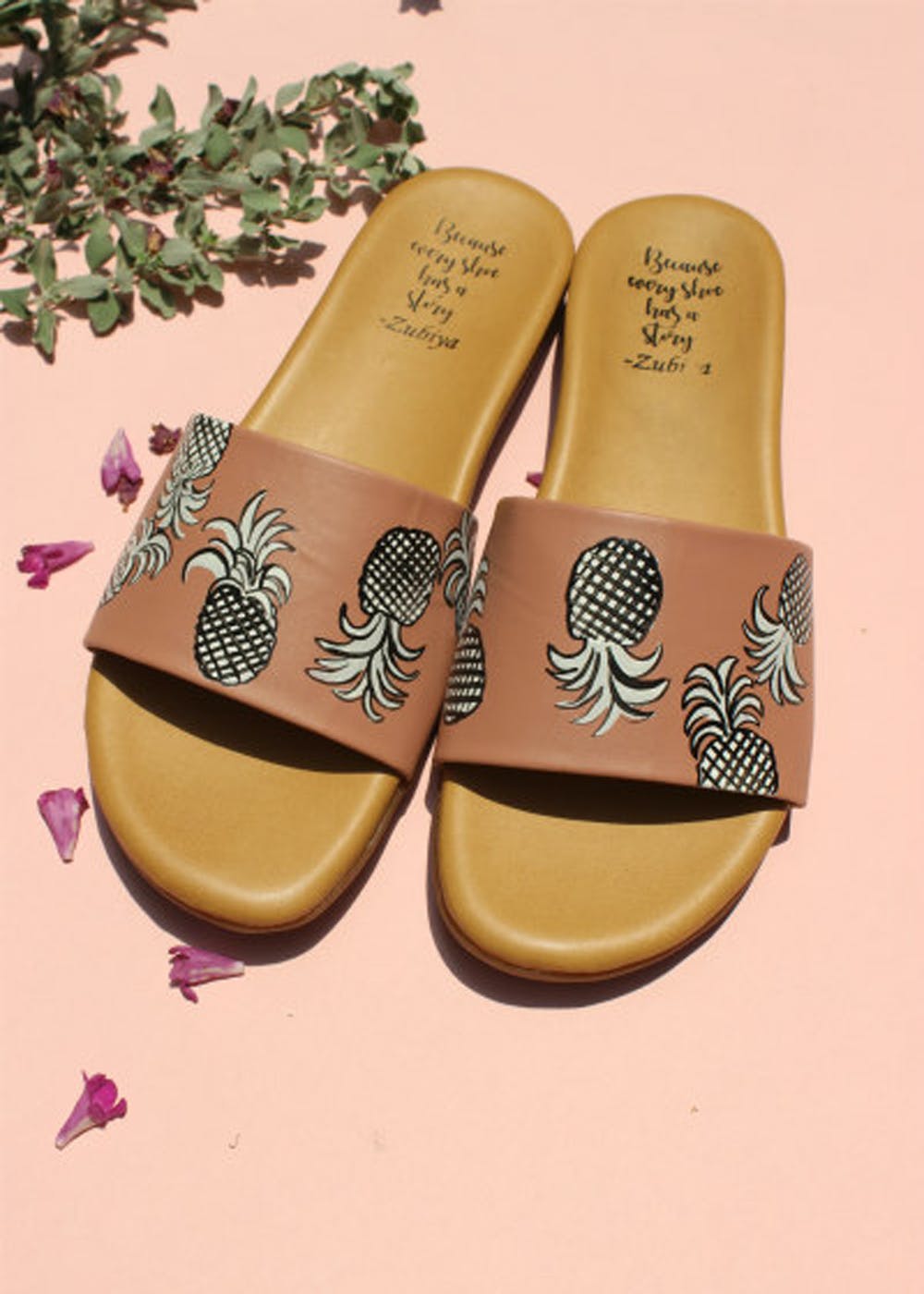 Get Peach Pineapple Printed Slides at ₹ 1299 | LBB Shop