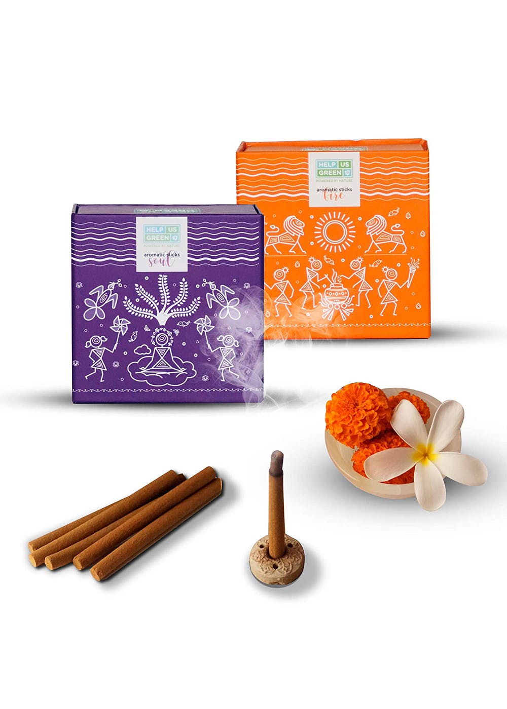Get 2-in-1 Fragrance Incense Sticks Combo Pack(Soul Tuber Rose + Fire ...