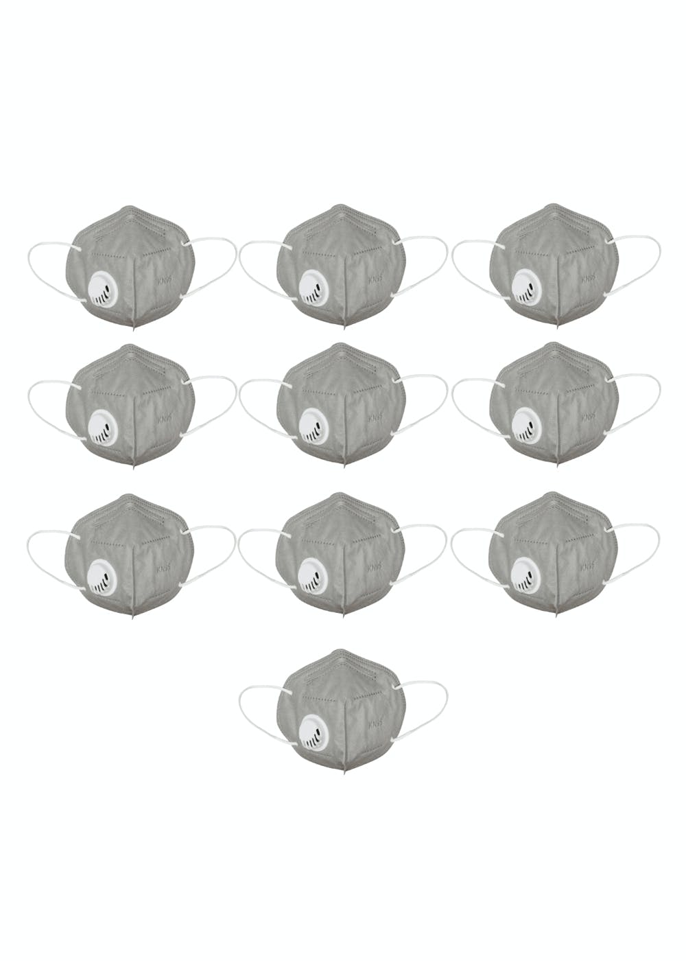 Get KN95 Protection Mask With Valve (Grey) – Pack Of 10 at ₹ 1100 | LBB ...
