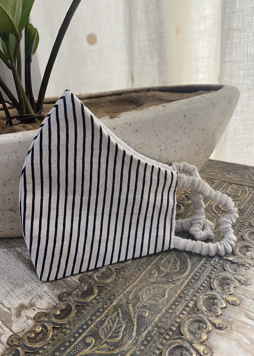 Get Pinstripe Printed Mask: Triple Layered at ₹ 129 | LBB Shop