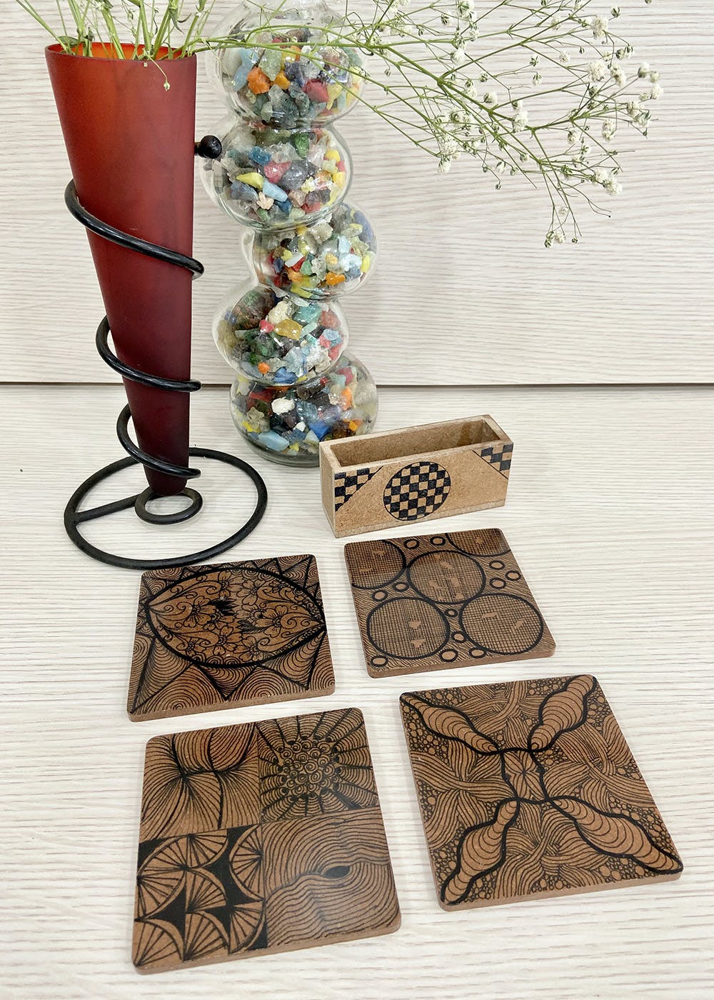 Get Circle-In Coasters - Set of 4 at ₹ 699 | LBB Shop